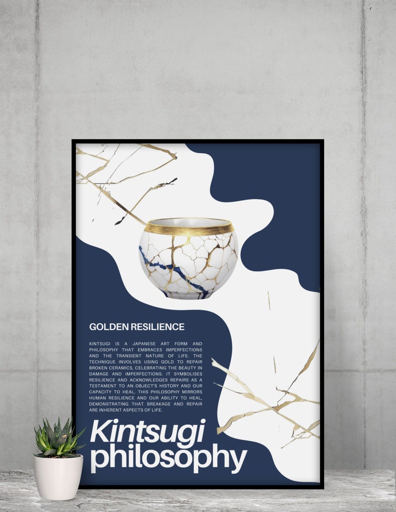 Kintsugi Philosophy Art Wall Poster - Inspiring Japanese Decor - Etsy