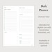 Daily Digital Planner | Hourly Layout | Portrait View | White and Green ...