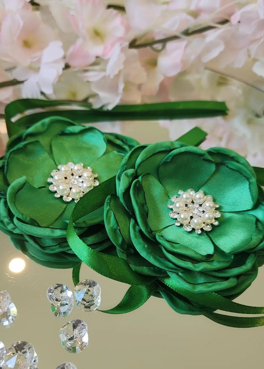 Pair of Green Flower Afghan Bridal Arosi Henna Wraps - Etsy