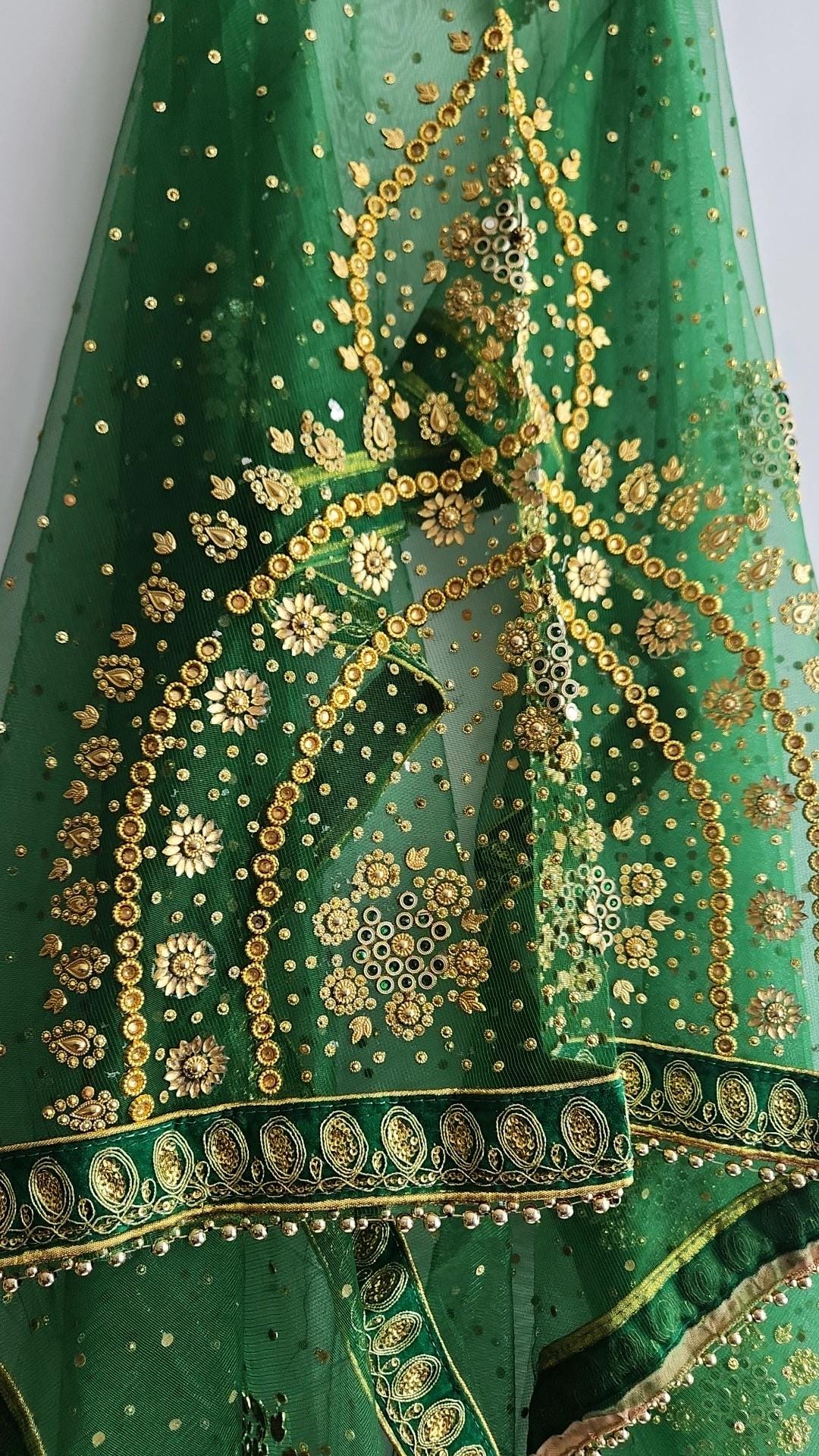 Afghan Green Net Shawl / Dupatta Henna Ayena Musaf Nikkah Shawl - Etsy