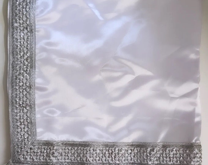 Afghan Desmal Engagement Nikkah Shirni Aina Mosaf - White and Silver ...