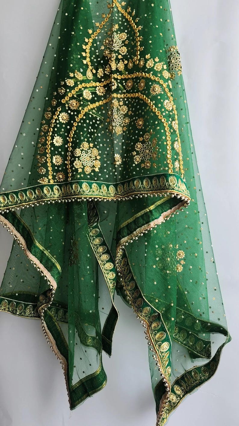 Afghan Green Net Shawl / Dupatta Henna Ayena Musaf Nikkah Shawl - Etsy