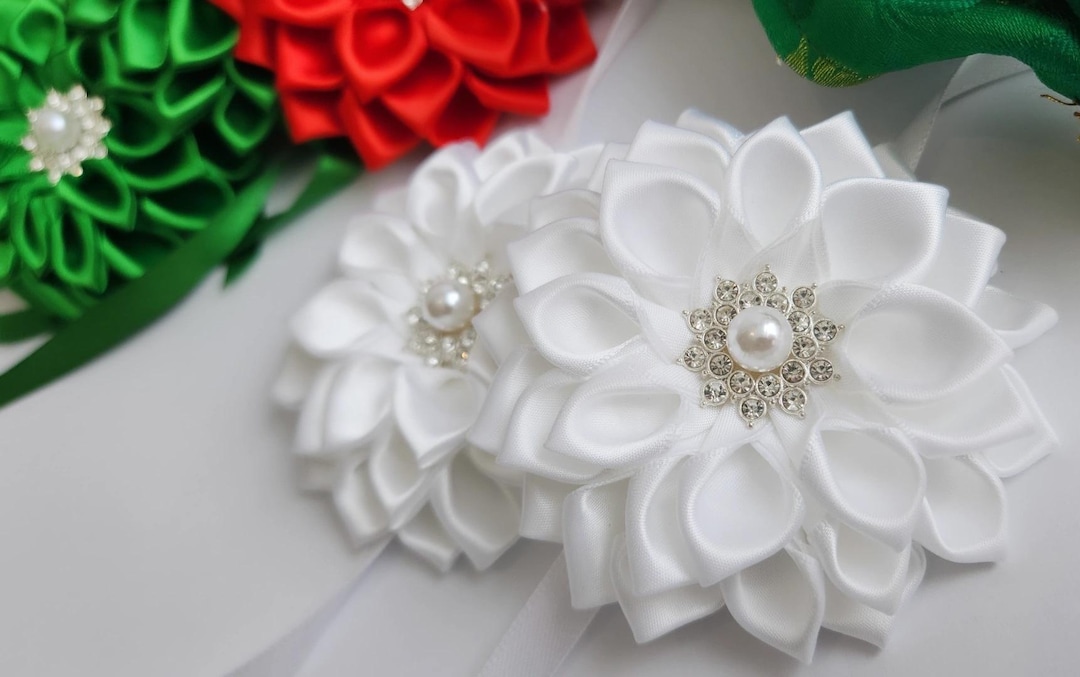 Pair of White Flower Afghan Bridal Arosi Henna Wraps - Etsy
