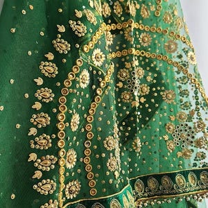 Afghan Green Net Shawl / Dupatta Henna Ayena Musaf Nikkah Shawl - Etsy