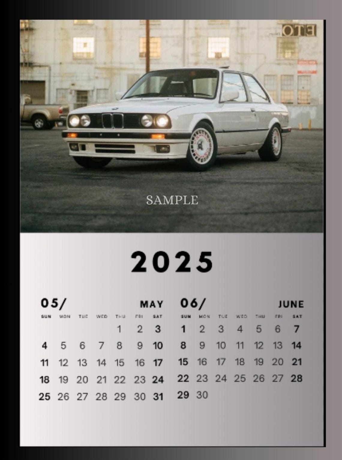 BMW Calendar 2025 Luxury Automotive Art for Car Enthusiasts - Etsy
