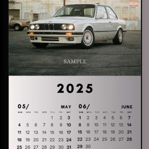 BMW Calendar 2025 Luxury Automotive Art for Car Enthusiasts - Etsy