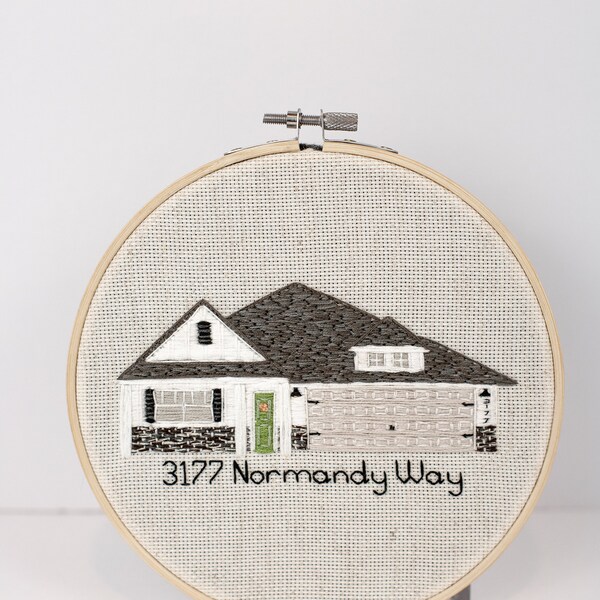 Embroidered House - Etsy