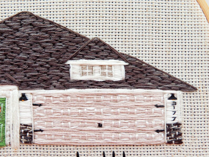 Custom Hand Embroidered House Portrait Unique Housewarming Gift ...
