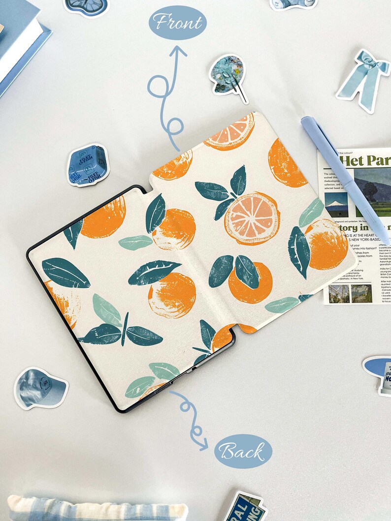 Orange Kindle Case Personalized Kindle Paperwhite 7" Cover, All New ...