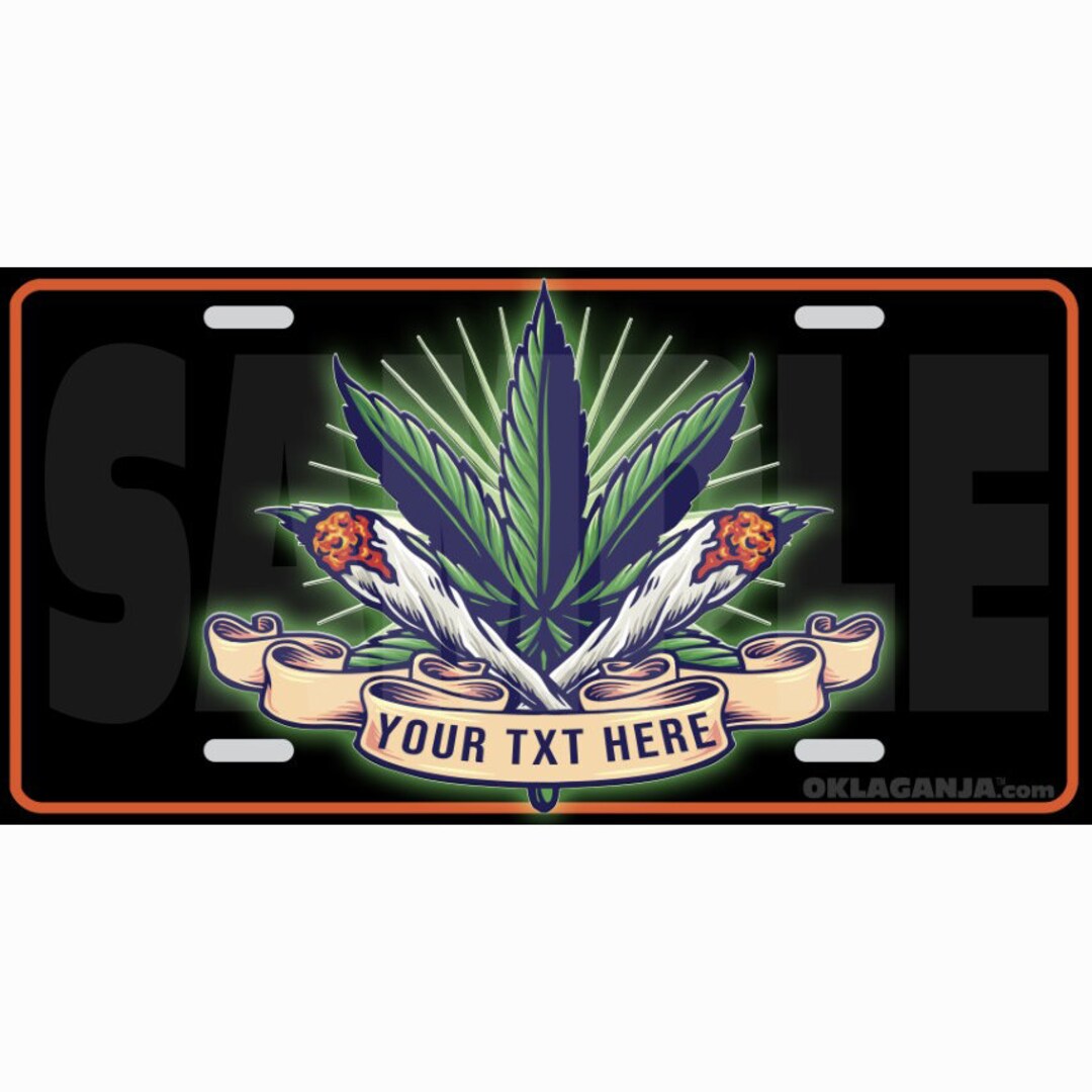 Customizable LEAF RIBBON a 6"x12" Aluminum Front License Plate .65mm OR ...