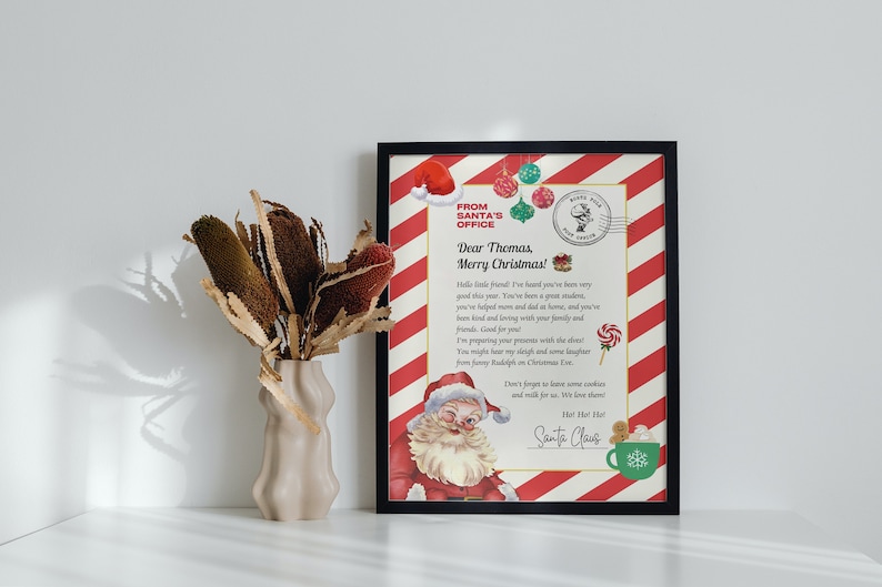 Editable Letter From Santa Template, Printable North Pole Elf Mail ...
