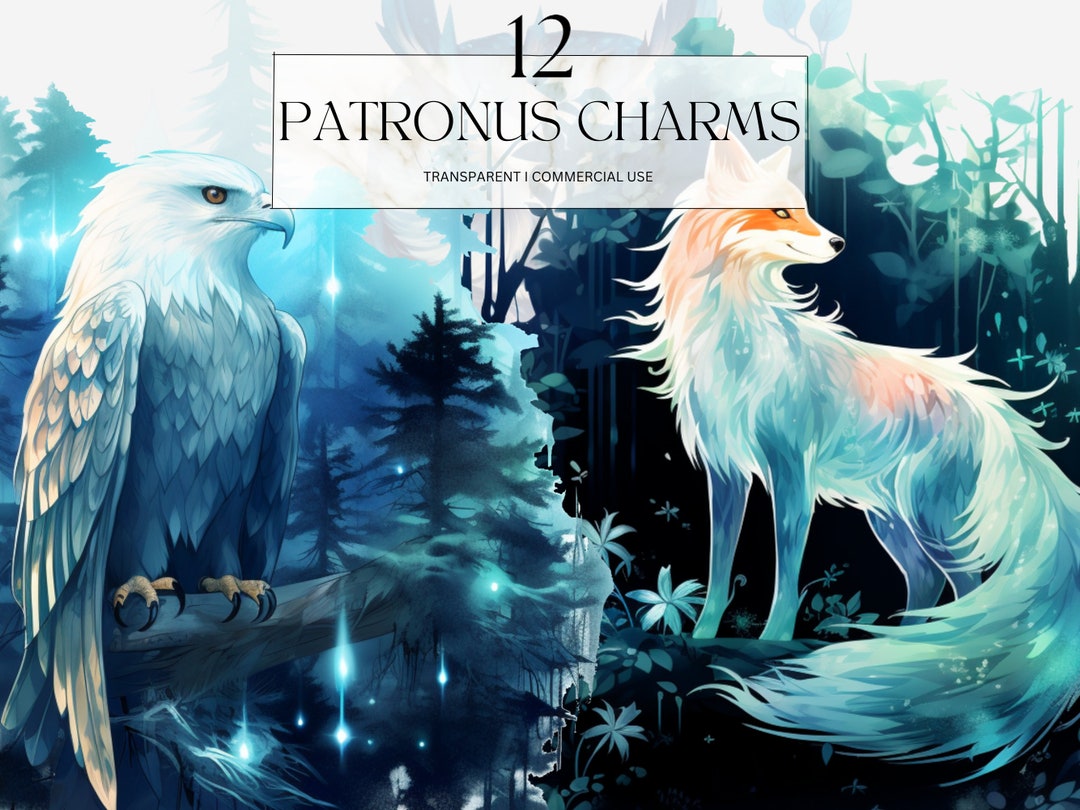 Watercolor Patronus Charms Clipart, Printable Magical Harry Potter Png ...