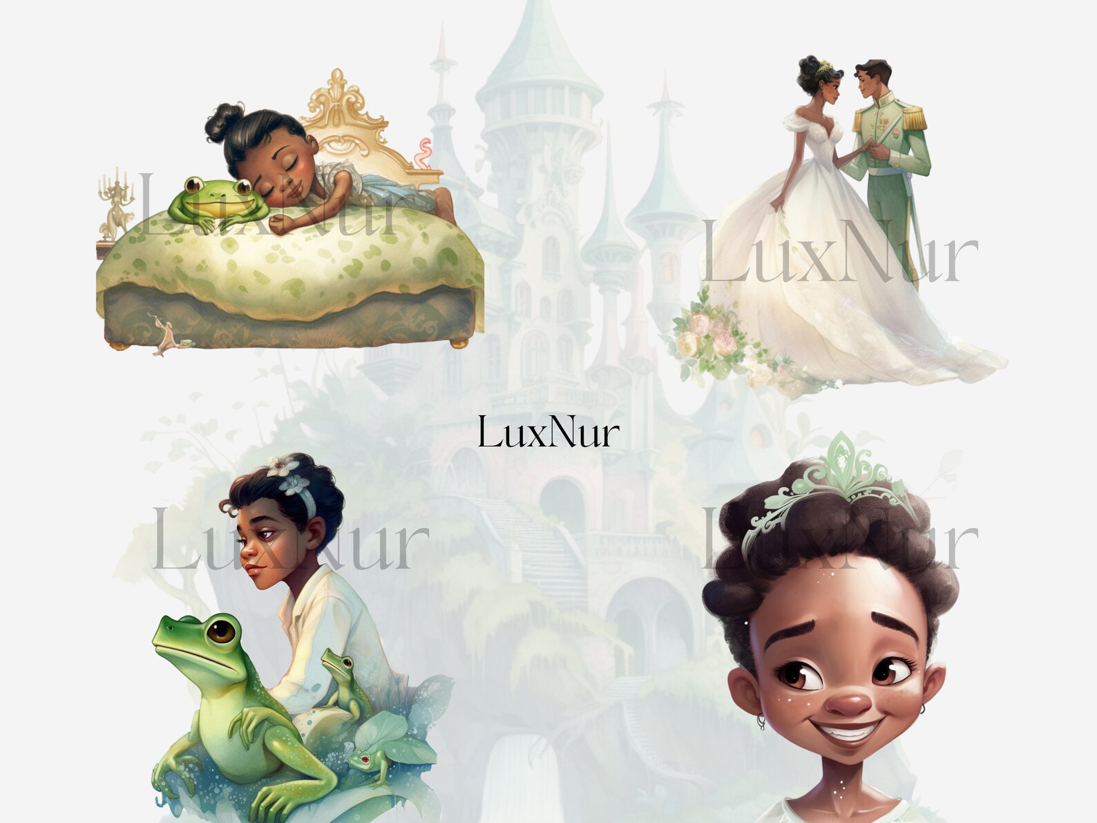 Watercolor the Frog Prince Clipart Png Printable Original - Etsy