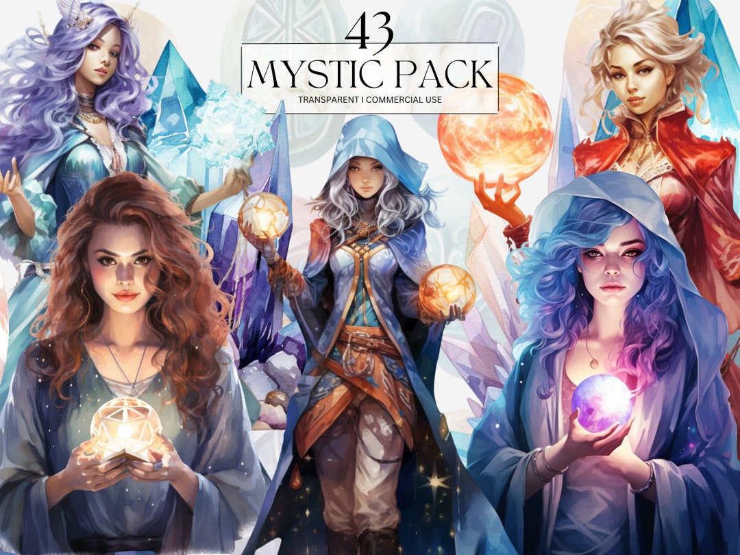 Watercolor Mystic Pack Clipart, Printable Enchanted Final Fantasy Png ...