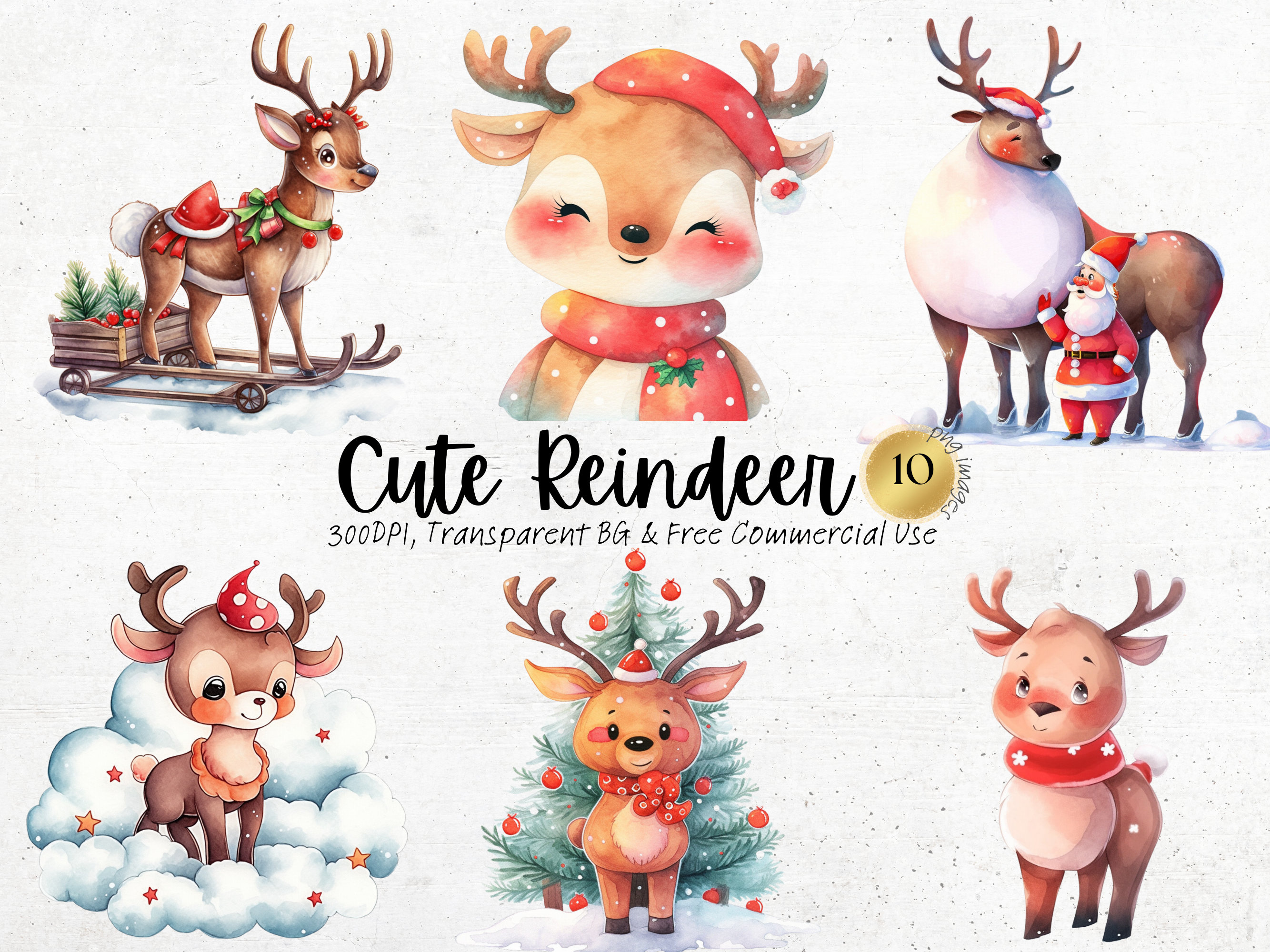 Cute Reindeer Clipart Face