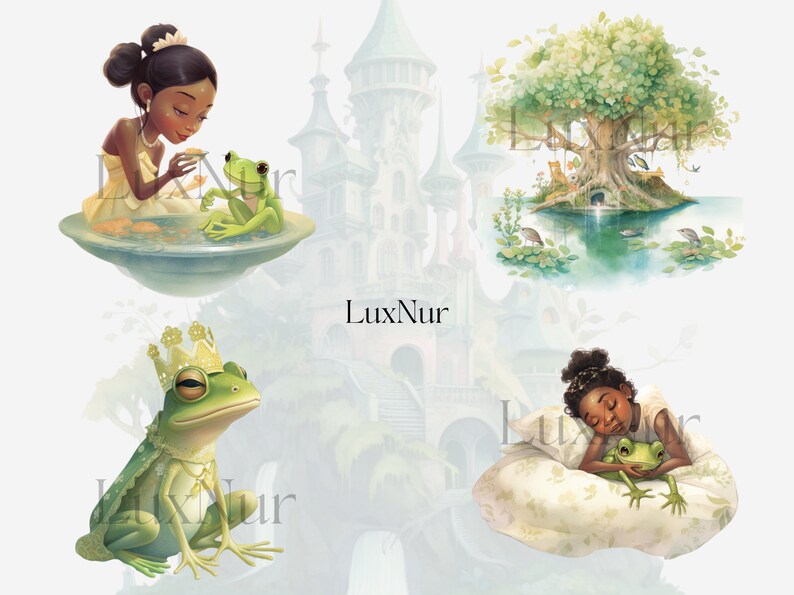 Watercolor the Frog Prince Clipart Png Printable Original - Etsy