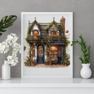 Watercolor Enchanted Witches Café Clipart, Printable Witchcraft Coffee ...