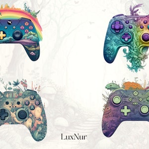 20 Watercolor Game Controller Png Clipart, Printable Gaming Console ...