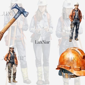 Watercolor Civil Engineer Clipart Printable, Structural Engineer Png ...