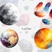 Solar System Clipart Printable, Watercolor Outer Space Png, Planets ...