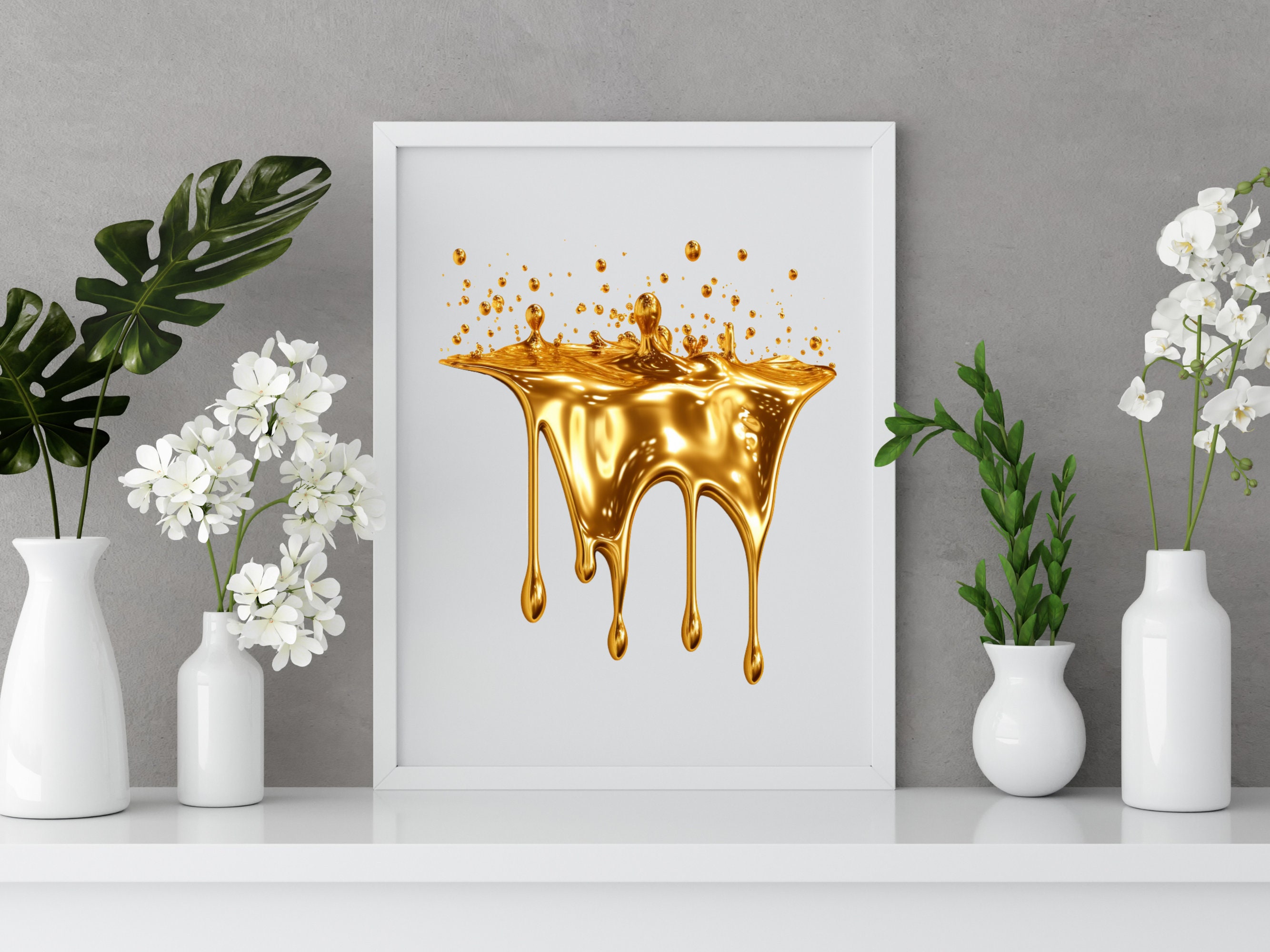 Dripping Gold Paint