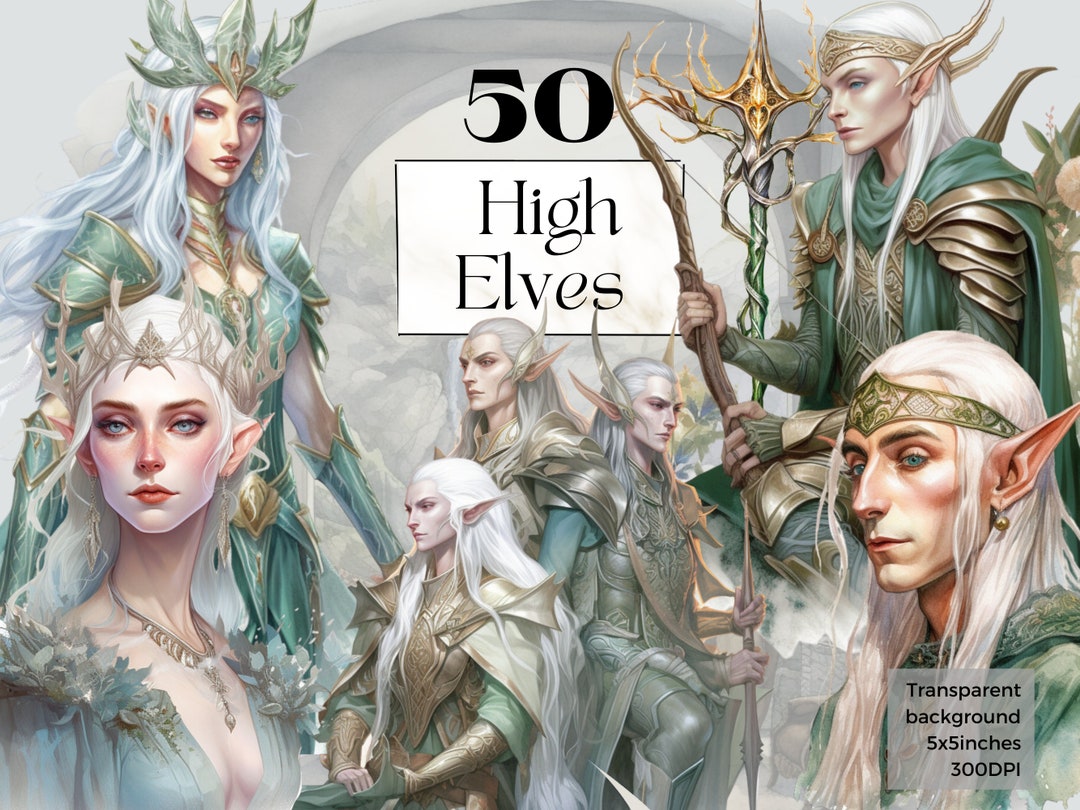 Watercolor High Elves Clipart Png, Printable Elf From Lord of the Rings ...