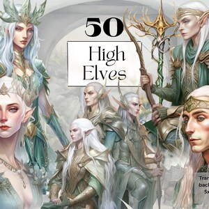 Watercolor High Elves Clipart Png, Printable Elf From Lord of the Rings ...