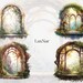 Watercolor Enchanted Forest Window Clipart, Printable Fantasy Magical ...