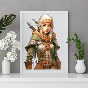 Watercolor Ranger Clipart Printable Dungeons and Dragons Dnd RPG Game ...