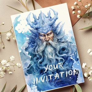 Watercolor Poseidon Son Signs Clipart, Printable Percy Jackson Png ...