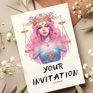 Watercolor Libra Goddess Clipart, Printable Zodiac Sign Astrology ...