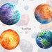 Solar System Clipart Printable, Watercolor Outer Space Png, Planets ...
