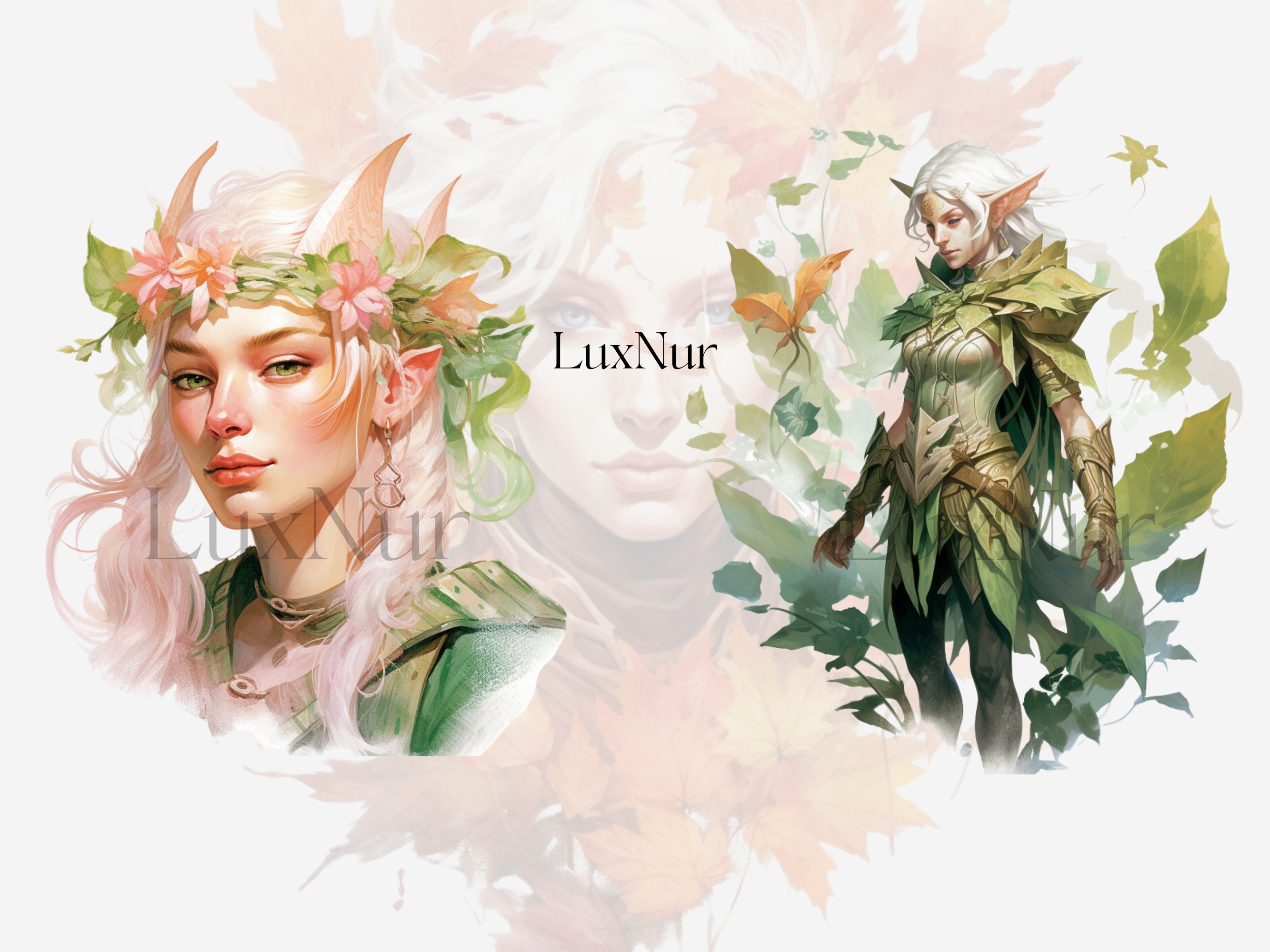 Watercolor Eladrin Clipart Printable Dungeons and Dragons Dnd - Etsy UK