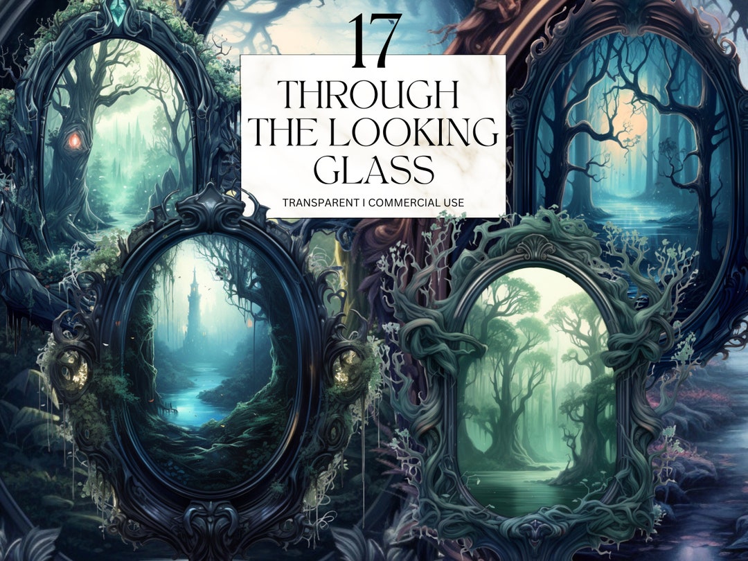 Watercolor Magic Mirror Clipart, Printable Through the Looking Glass ...