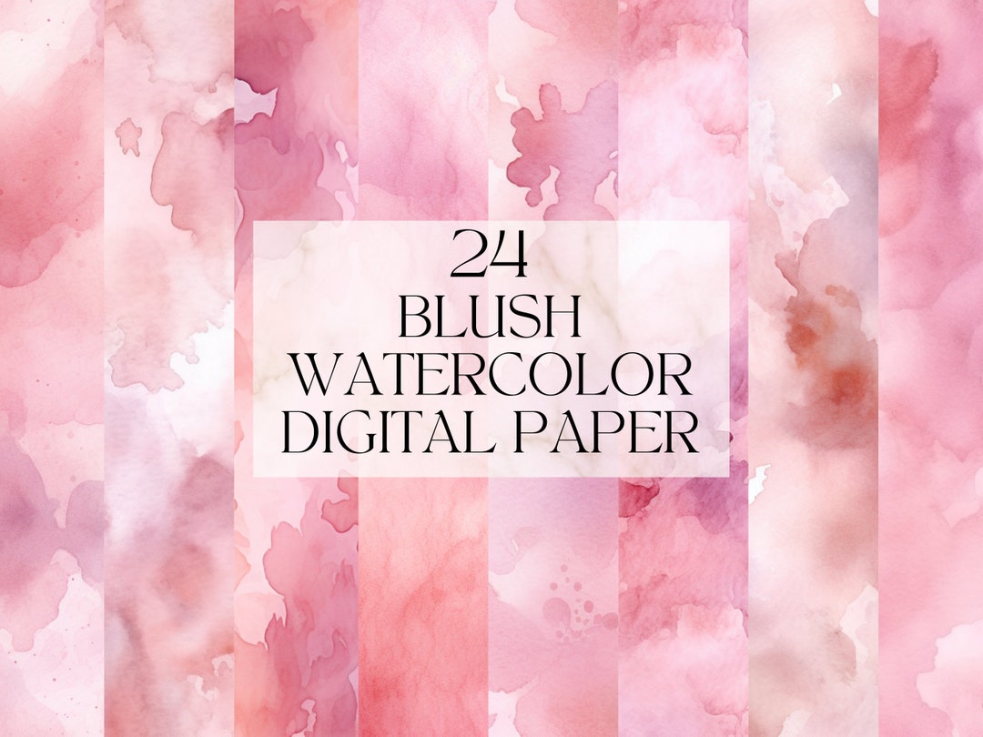 Watercolor Blush Watercolor Digital Paper Clipart, Printable Pastel ...