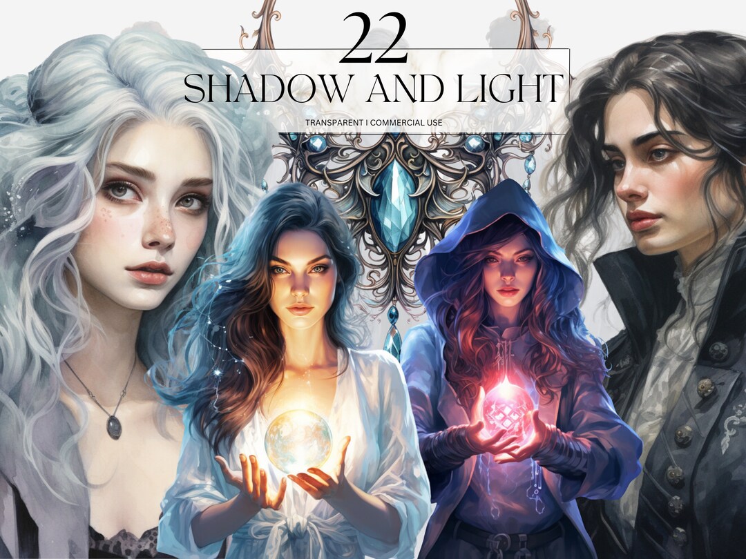 Watercolor Shadow and Light Clipart, Printable Shadow and Bone Png ...