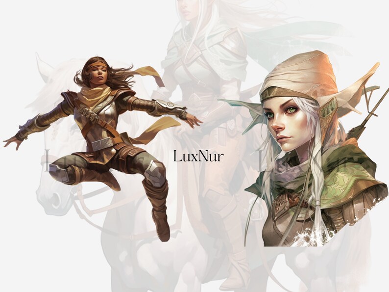 Watercolor Ranger Clipart Printable Dungeons and Dragons Dnd - Etsy