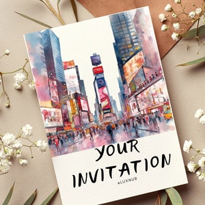 Watercolor New York Clipart, Printable New York City Skyline Svg ...