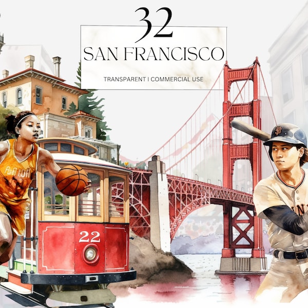 Watercolor San Francisco Art - Etsy