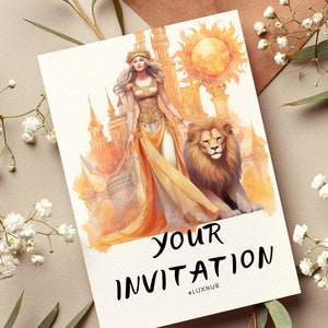 Watercolor Leo Goddess Clipart, Printable Zodiac Sign Astrology ...