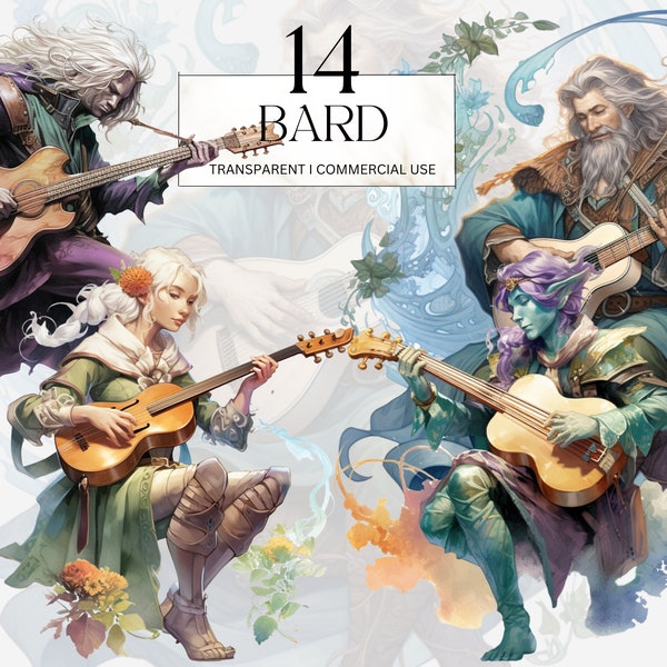 Dnd Bard Clipart - Etsy