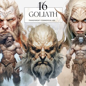 Watercolor Goliath Clipart Printable Dungeons and Dragons Dnd Giant RPG ...