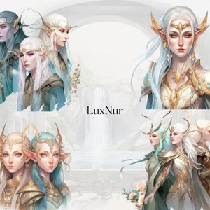Watercolor High Elves Clipart Png, Printable Elf From Lord of the Rings ...