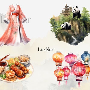 Watercolor China Clipart, Printable Kung Fu Martial Arts Png, Land of ...