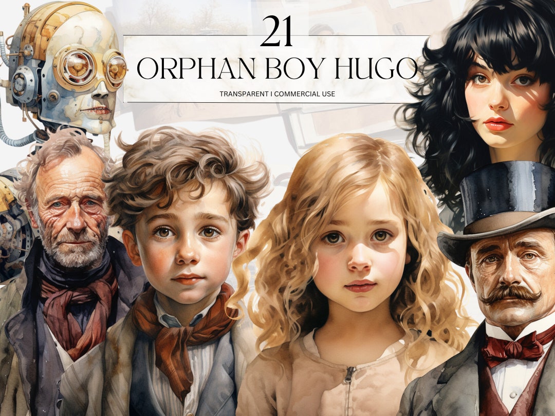 Watercolor Orphan Boy Hugo Clipart, Printable Magical Kids Png ...
