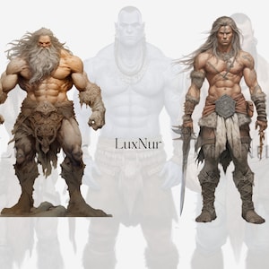 Watercolor Goliath Clipart Printable Dungeons and Dragons Dnd Giant RPG ...