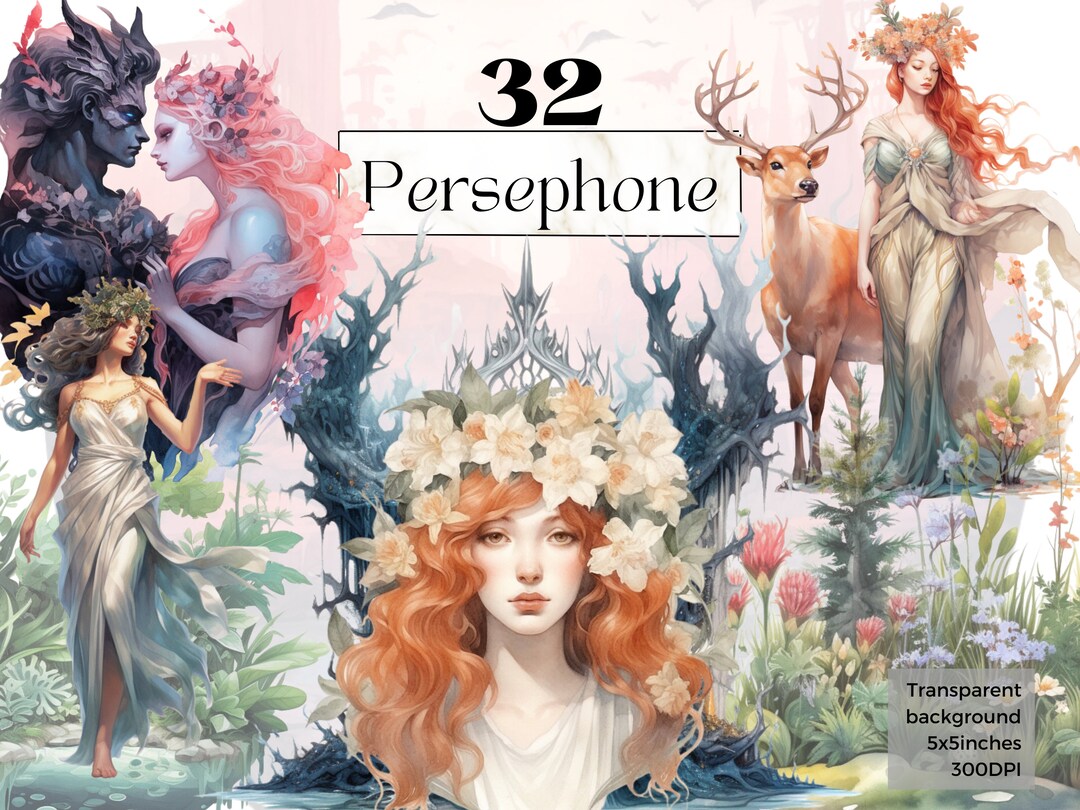 Greek Mythology Persephone Clipart Png, Printable Ancient Greek Goddess ...