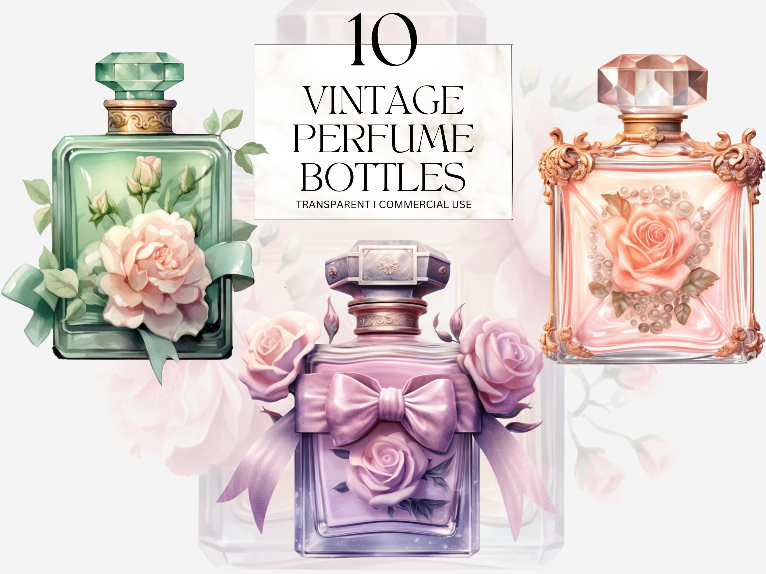 Vintage Perfume Bottle Clip Art