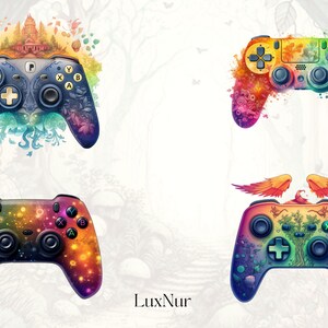 20 Watercolor Game Controller Png Clipart, Printable Gaming Console ...