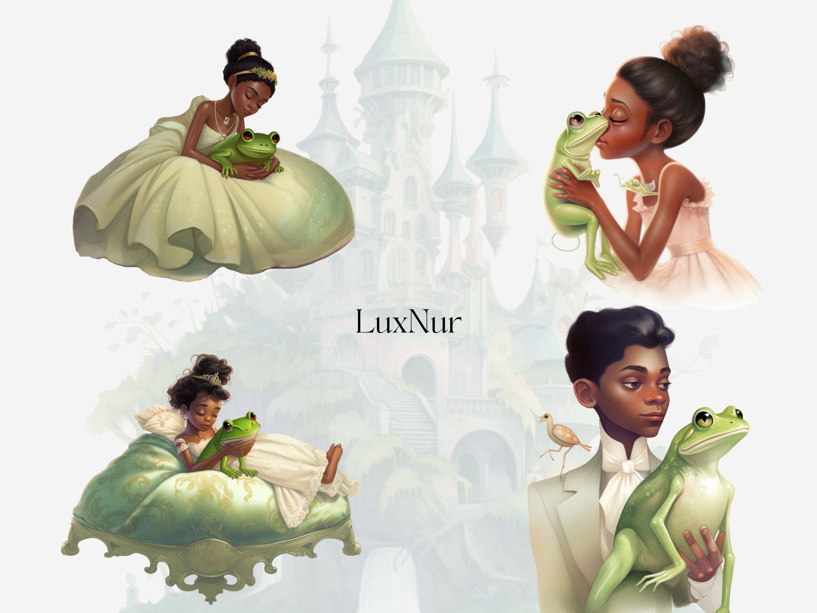 Watercolor the Frog Prince Clipart Png Printable Original - Etsy